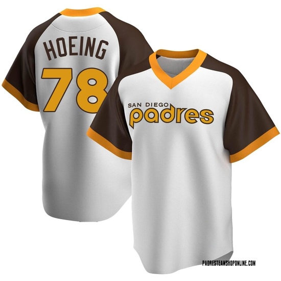 Men's Bryan Hoeing San Diego Padres Replica White Home Cooperstown ...